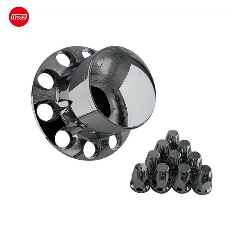 ABS Chrome Rear Wheel Axle Covers with Dome Hubcaps 22.5'' PCD 285.75mm ...